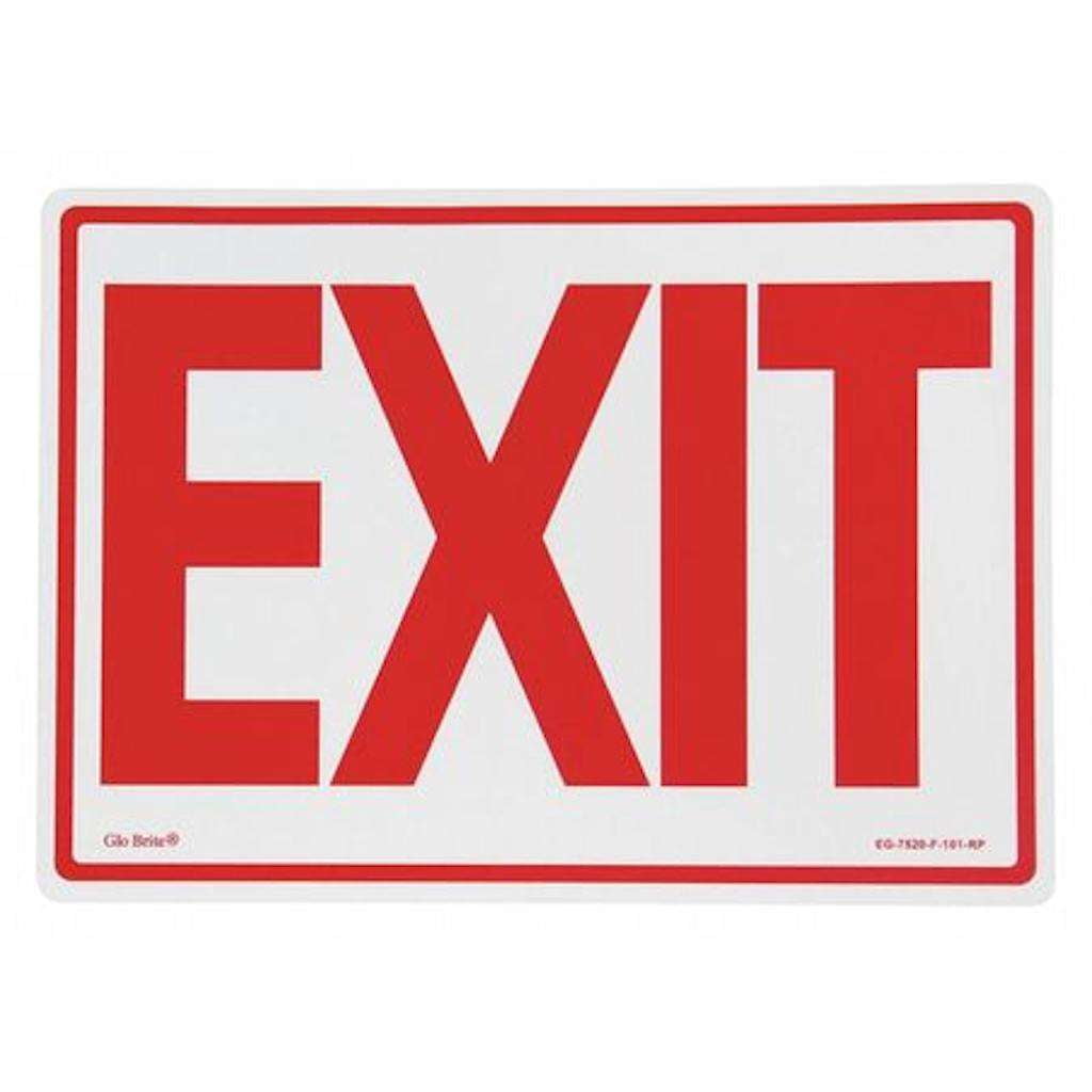 General 42989 - EXIT SIGN - RED ON PHOTLUMINESCENT Photoluminescent ...