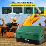 VEVOR 150 Gallon Outdoor Storage Box, Waterproof PE Tarp Deck Box, Lawn ...