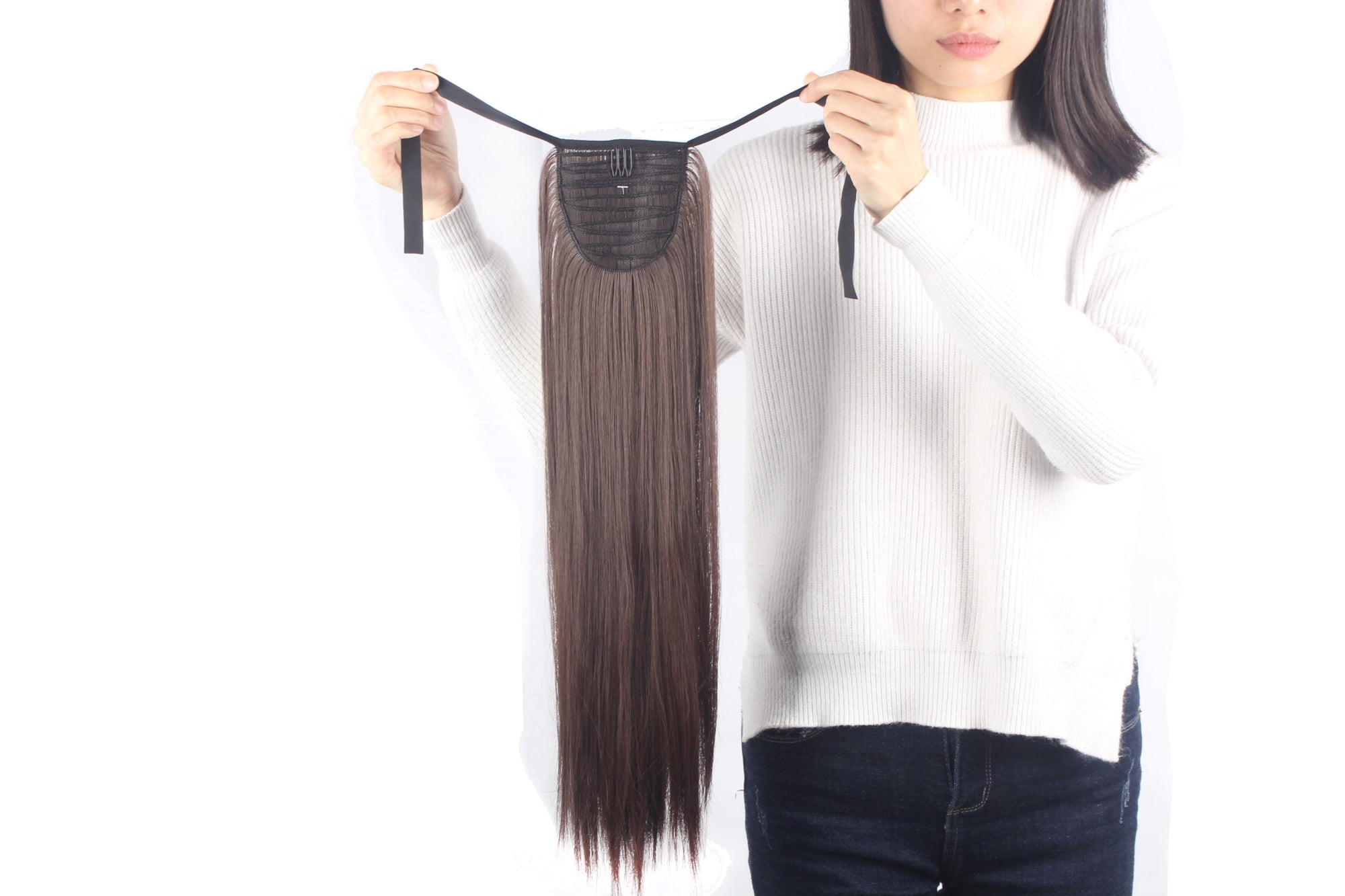 LELINTA Women 22" Straight Binding Tie up Ponytail Pony Tail Hair ...