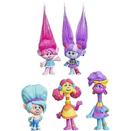 DreamWorks TrollsTopia Harmony Friends Pack, 5 Trolls Toys with Poppy ...