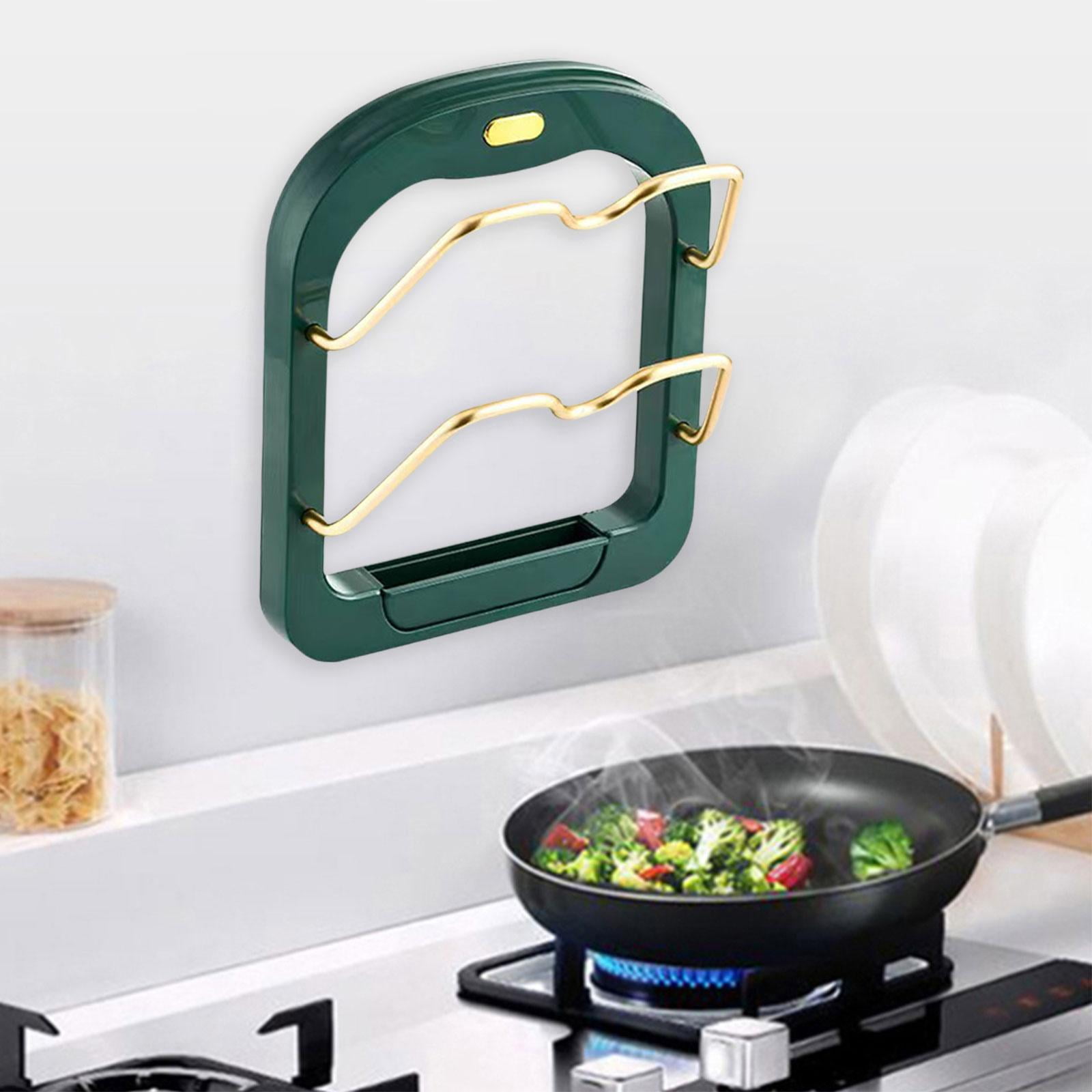 Pot Lid Organizer Rack Wall Mounted Pot Lid Rack for Pantry Cupboard ...