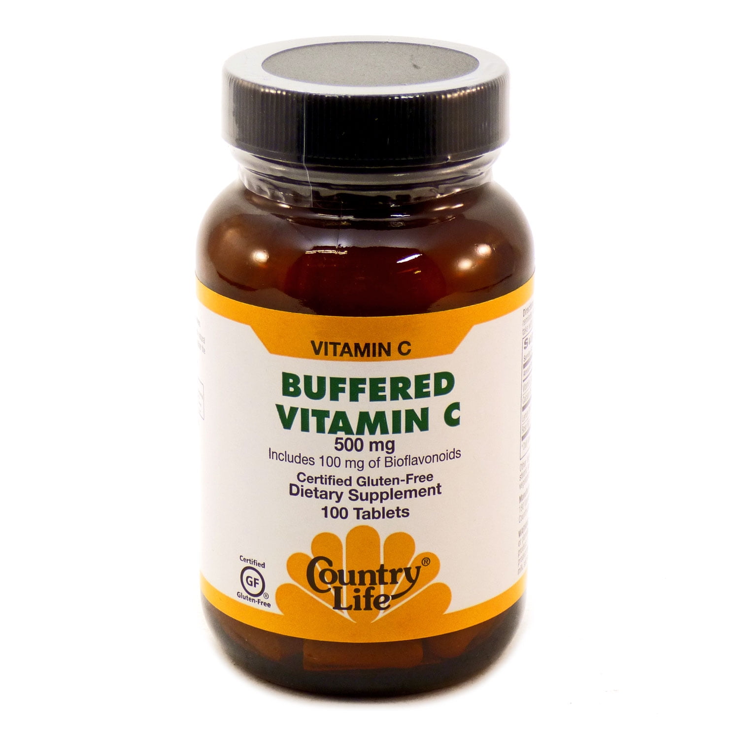 Country Life Buffered Vitamin C 500 mg 100 Tablets - Walmart.com ...