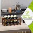 Bamboo Wine Rack Wine Storage Cabinet Shelf 8 Bottle Wine Racks ...