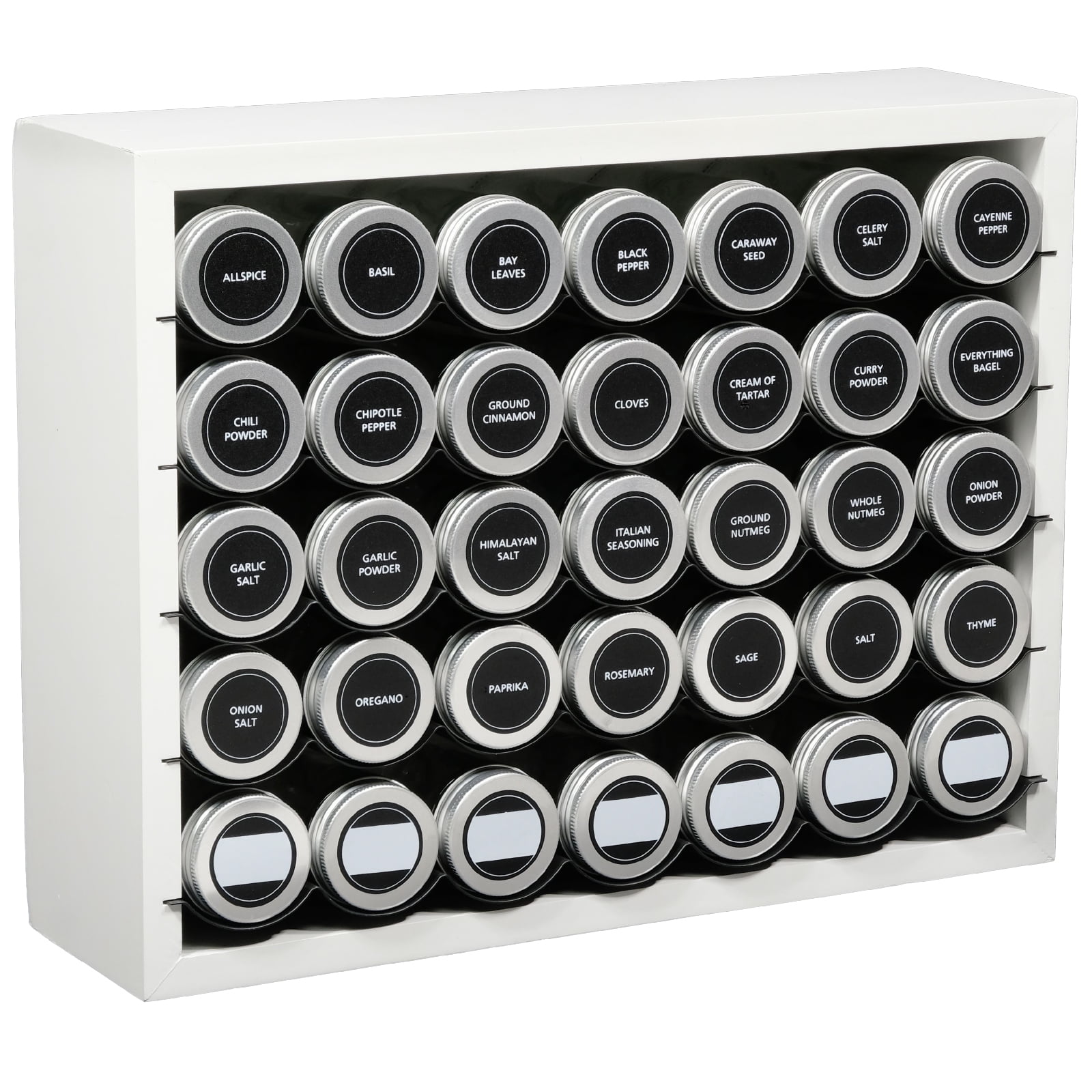 Excello Global Hanging Spice Rack - Includes 35 Glass Spice Jars and ...