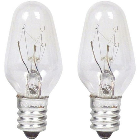 7W C7 Candelabra Base Clear Night Light Bulbs - 2 Pack - Walmart.ca
