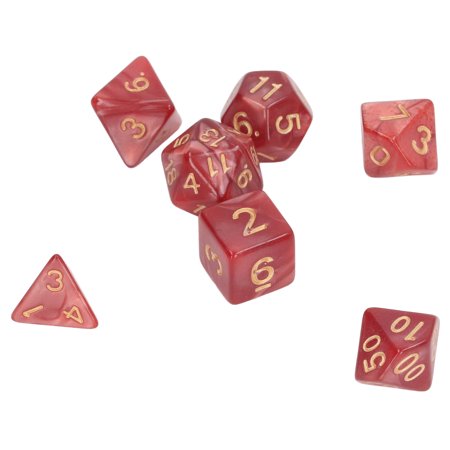 Multi Sided Dice Set,5 Set Multi Sided Polyhedron Dice Pearl Dice Built ...