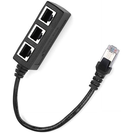 RJ45 1 Male to 3 Female Network Splitter Adapter Cable, RJ45 Socket ...