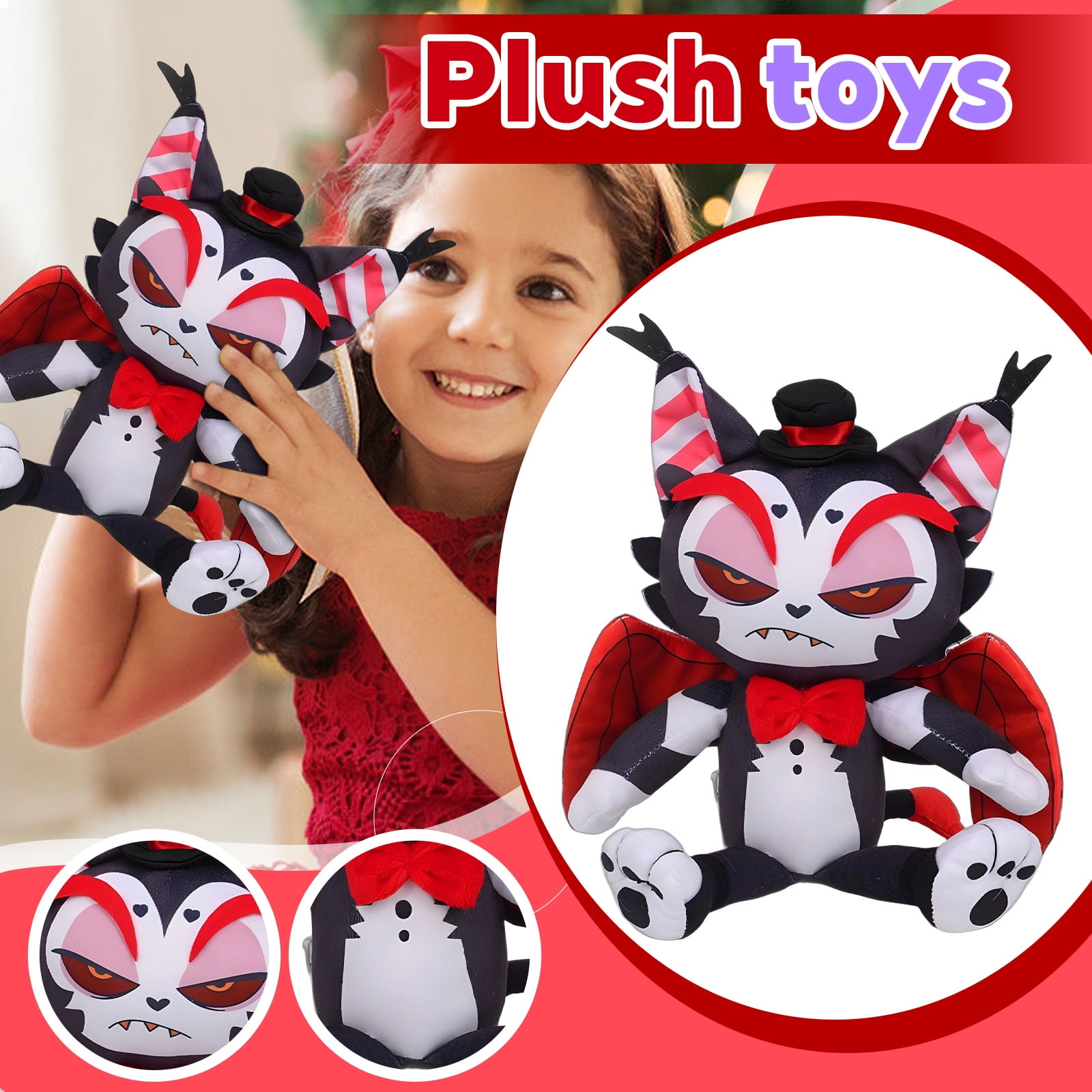 Hazbin - Hotel Husk Plush Toy - Anime Demon Stuffed Dolls, Soft ...