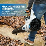 HART 40-Volt Cordless SUPERCHARGE Brushless 650 CFM Blower (1) 5.0 Ah ...