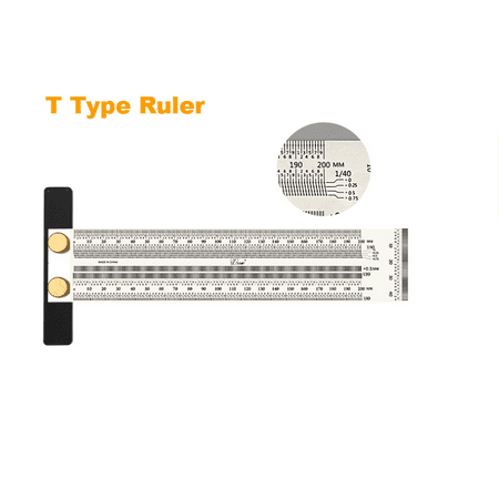 Stainless Steel Scribing Ruler, T-Type Marking Ruler, Precision Ruler ...
