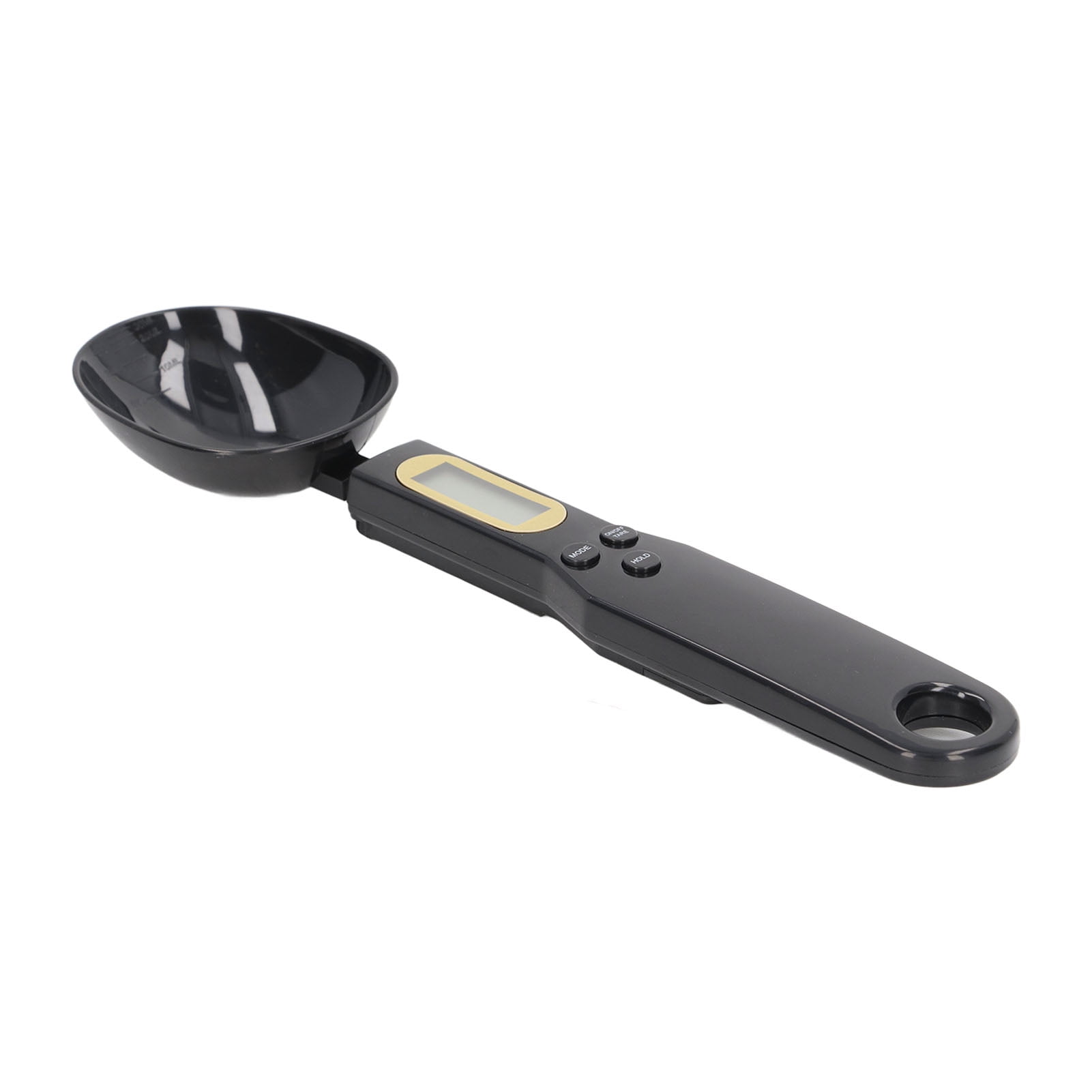 Báscula de alimentos con cuchara digital negra para pesar ingredientes ...