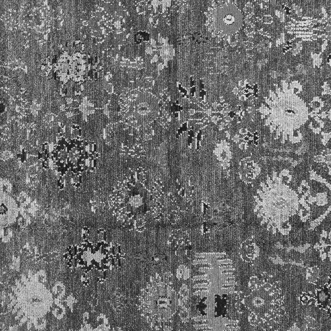 Ahgly Company Indoor Square Abstract Gray Modern Area Rugs, 5' Square ...