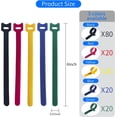 160 6-inch reusable multi-color cable ties, multi-purpose wire ties ...