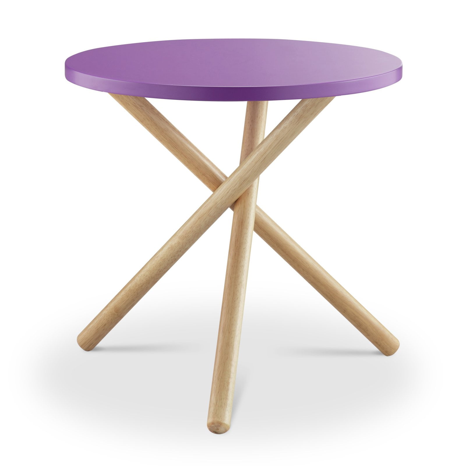 ACME Lanica End Table, Purple & Natural - Walmart.com