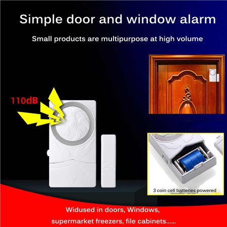 Door Magnetic Anti-theft Alarm Time Setting Doorbell Alarm Loud Volume ...