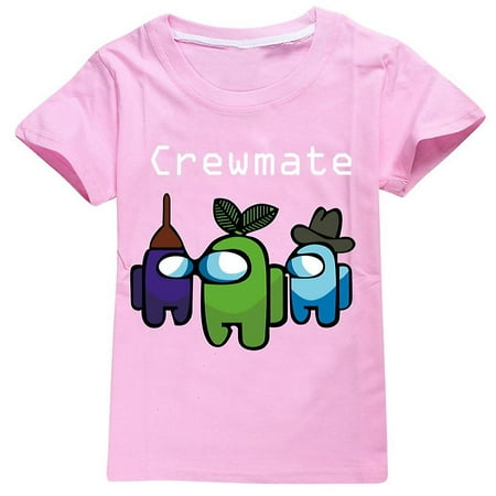 Among Us Game Kids Short Sleeve T-shirt Boy Girl Crewmate Impostor Tee ...