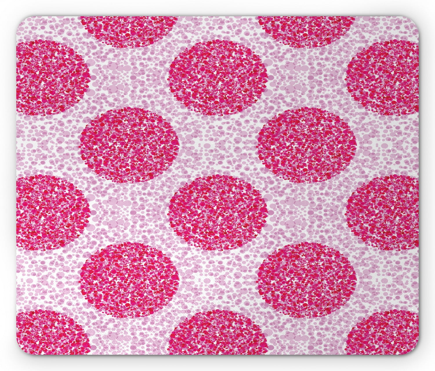 Abstract Mouse Pad, Artwork of Large and Smaller Polka Dots Round ...