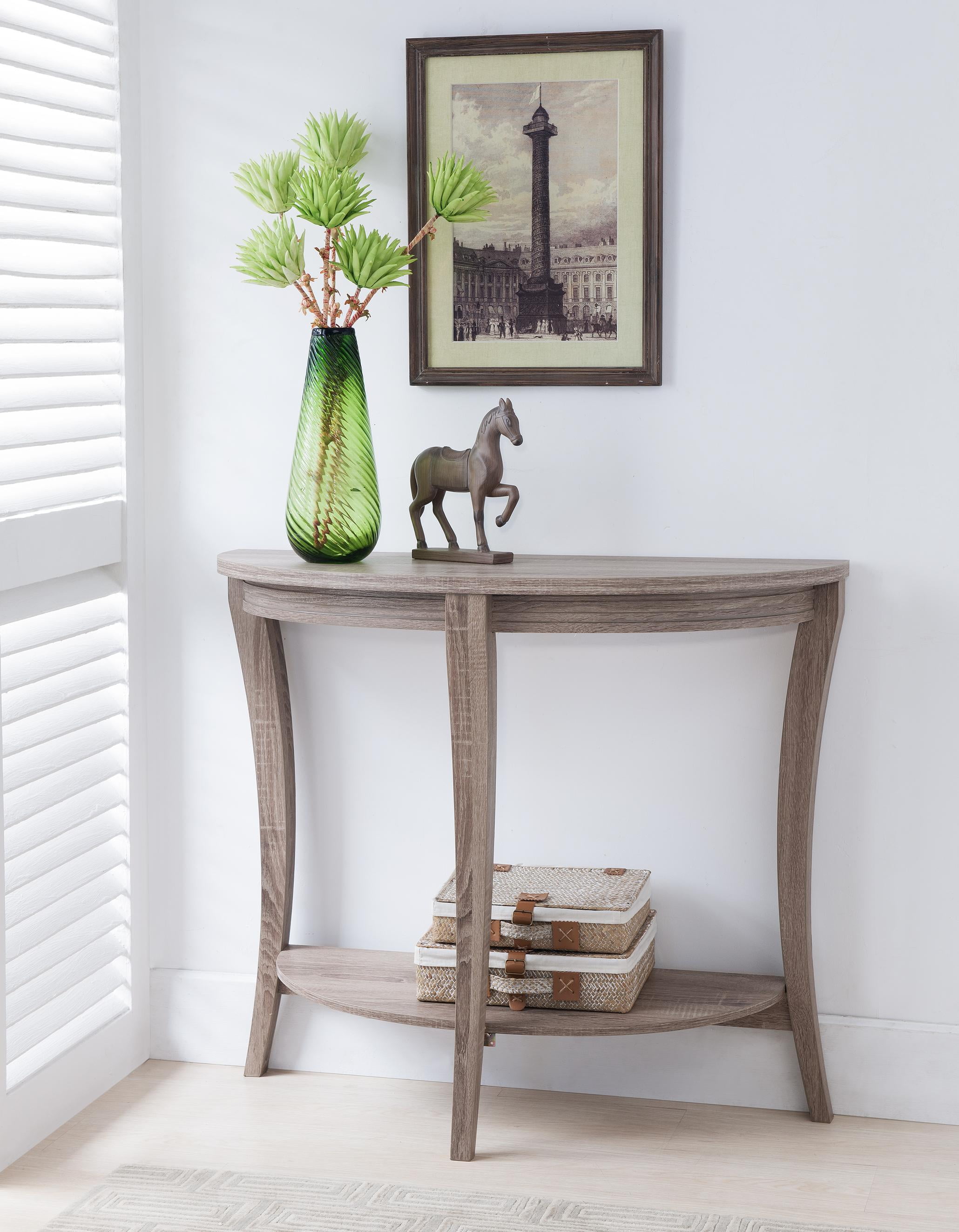 Vanna Curved Open Shelf Entryway Table - Walmart.com