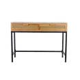COZAYH Farmhouse Rustic Wood Console Table with 2 Drawers for Entry ...
