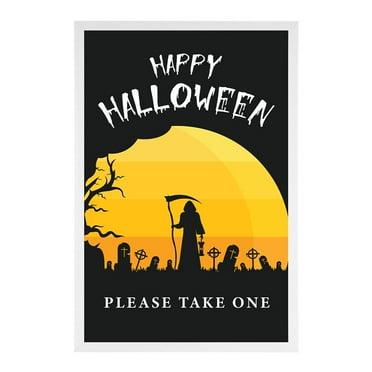 Koyal Wholesale Happy Halloween Candy Sign, Bats and Ghosts Halloween ...