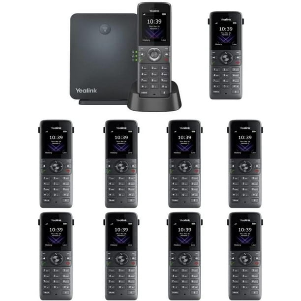 Yealink IP Phone W73P Bundle of W70B Base and W73H handset + 9-Unit ...
