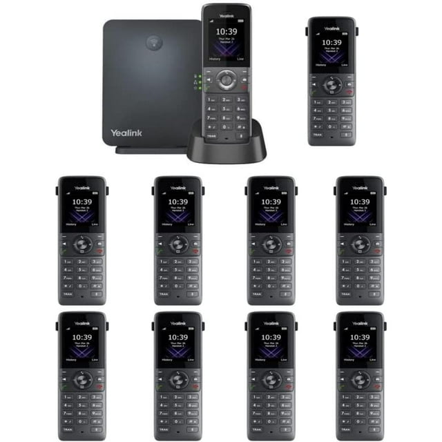 Yealink IP Phone W73P Bundle of W70B Base and W73H handset + 9-Unit ...