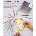 Grabie Capped Glitter Gel Pens 18 Colors, Metallic Vibrant Sparkle Gel ...