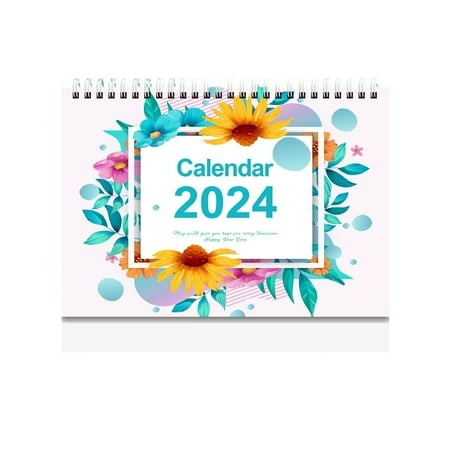 Desk Calendar 2024, Monthly Desktop Calendar, Standing Flip Calendar ...