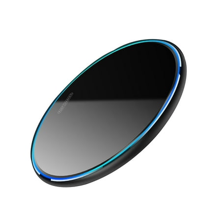 Wireless Charger Ultra-Thin 15w Mirror Mobile Phone Round Aluminum ...