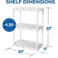 3 Pack Light Duty Storage Shelves, HZAT Knect-A-Shelf 3-Tier Ventilated ...