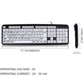 Bekayaa 1PC High Contrast Keyboard - Large Characters, Easy Typing for ...