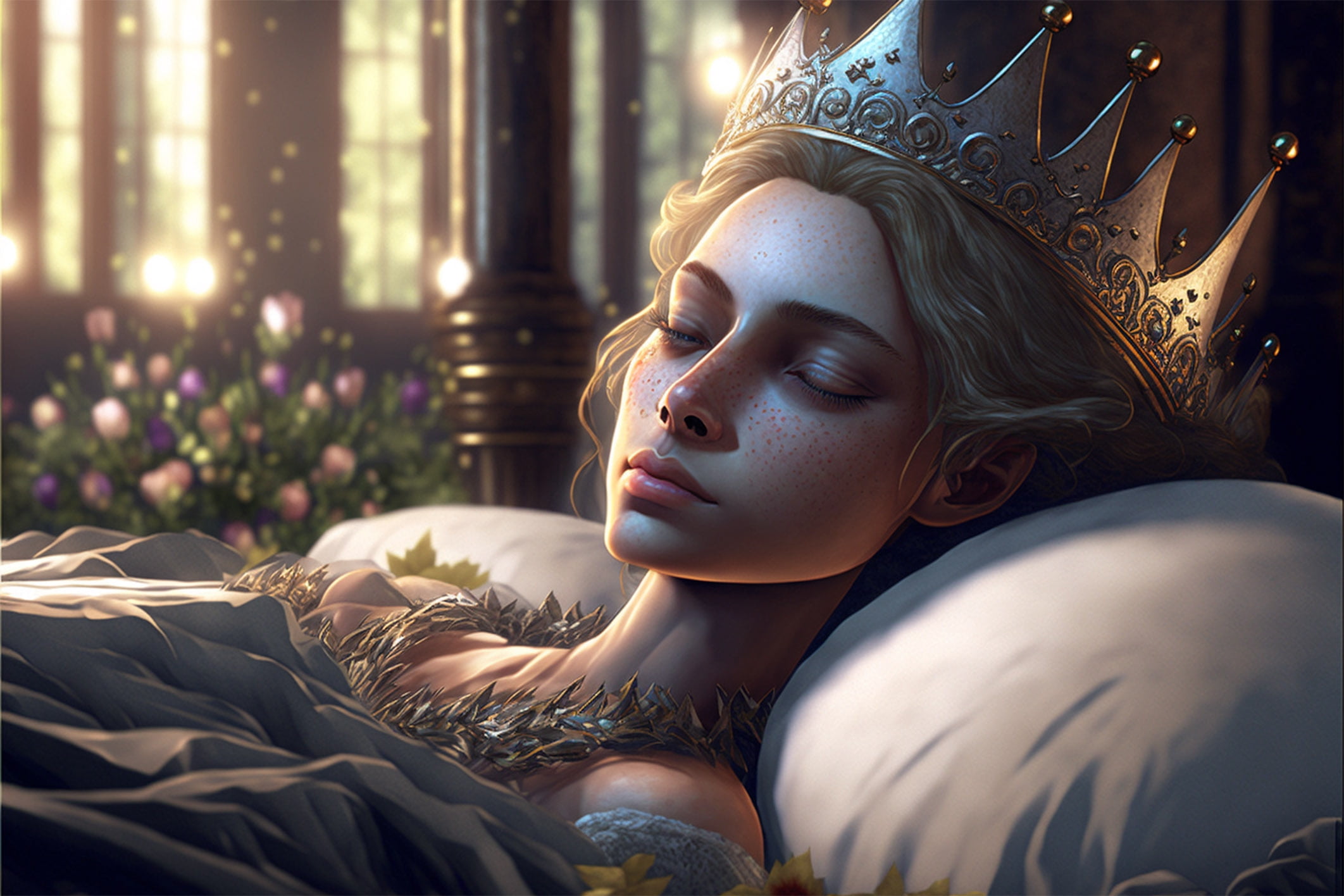 24x36 gallery poster, Sleeping Beauty fairytale art - Walmart.com