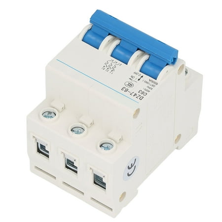 DIN Rail Mount Circuit Breaker, 6000A Breaking Capacity 3P Miniature Circuit Breaker 400V ...