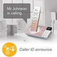 AT&T CL82557 Cordless Phone, 5 Handset System with Caller ID, Rose Gold ...
