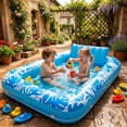 MDHAND Inflatable Pool Lounger Float, 46 x 70 in Large PVC Air Mattress ...