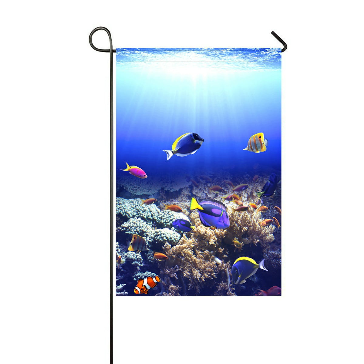 ECZJNT Underwater Scene Tropical Fish Garden Flag Outdoor Flag Home ...