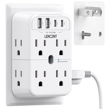 BN-LINK 8 Outlet Power Strip Plugin with 7-Day Digital Timer - Surge ...
