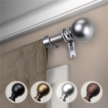 Tulip 1" Curtain Rod 120-170 inch - Bronze - Walmart.com