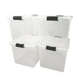 Free Shipping! Homz® 31 Quart Clear See-Thru Plastic Storage Bins with ...