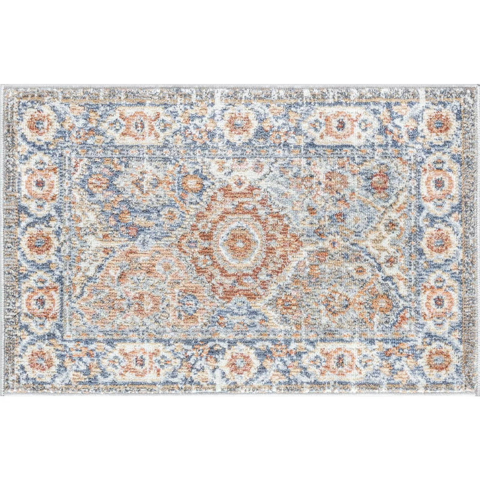 Haperlare 2' x 3' Small Oriental Medallion Door Mat Non Shedding Non ...
