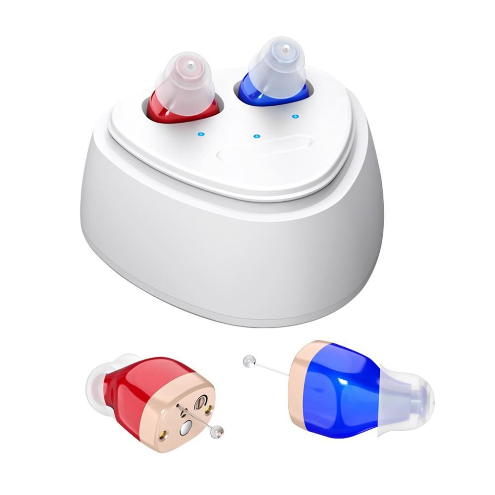 CAIROYAR Mini audífonos CIC, amplificador de voz de sonido pequeño ...