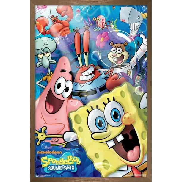 Nickelodeon Spongebob - Joy Wall Poster, 22.375" x 34", Framed ...