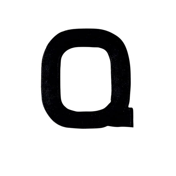 Alphabet Letter - Q - Color Black - 2" Block Style - Iron On ...