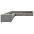 Modway Mingle Vegan Leather 7-Piece Sectional Sofa in Gray - Walmart.com