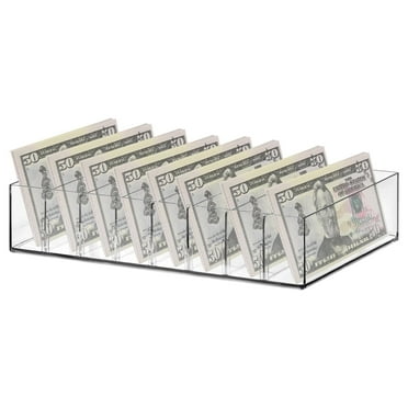 Safescan 3540T Cash Tray, Adjustable 4 Bill/8 Coin, Metal Clips, Money ...