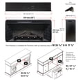 36 inch Infrared Electric Fireplace with Removable Trim kit Insert ...