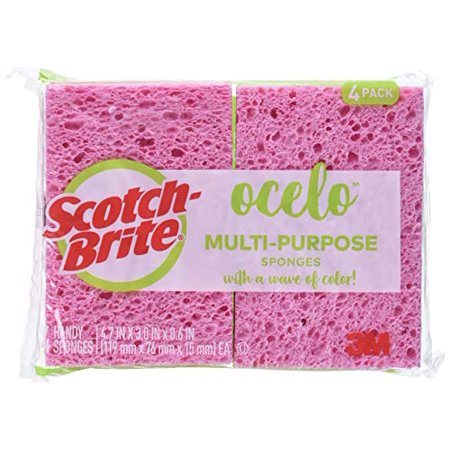 ocelo Cel-O Cellulose Sponges, 4 Count (Colors may vary) | Walmart Canada
