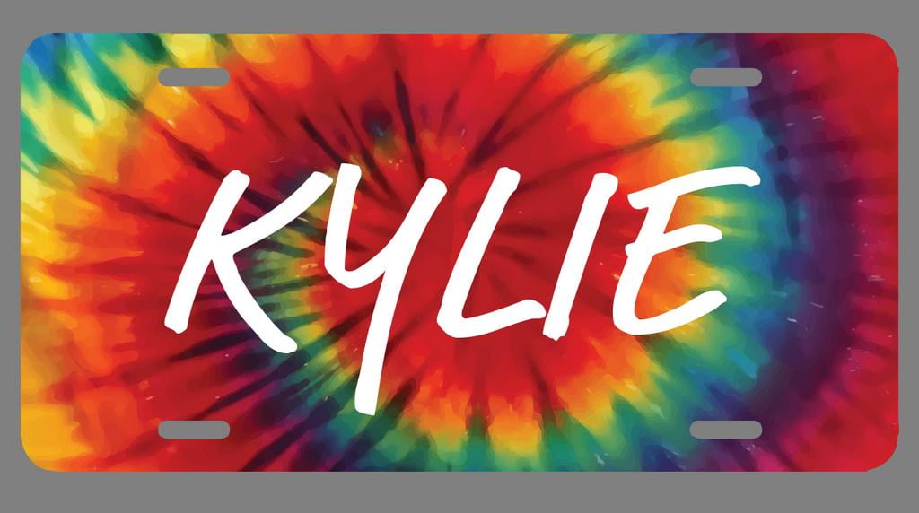 Kylie Name Tie Dye Style License Plate Tag Vanity Novelty Metal | UV ...