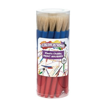 Colorations Plastic Handle Jumbo Chubby Paint Brushes - Set of 12 ...