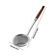 Bocqde 304 Stainless Steel Funnel Strainer Wooden Handle Strainer Ultra ...